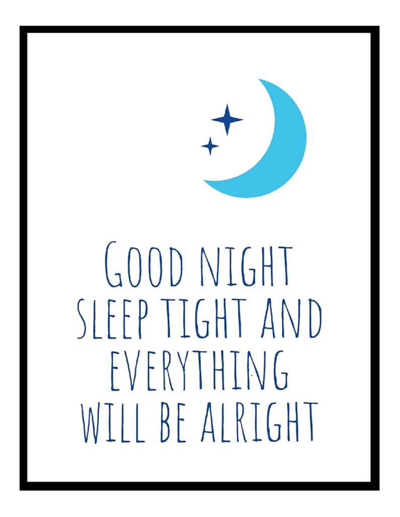 Good Night, Sleep Tight Printable - Etsy