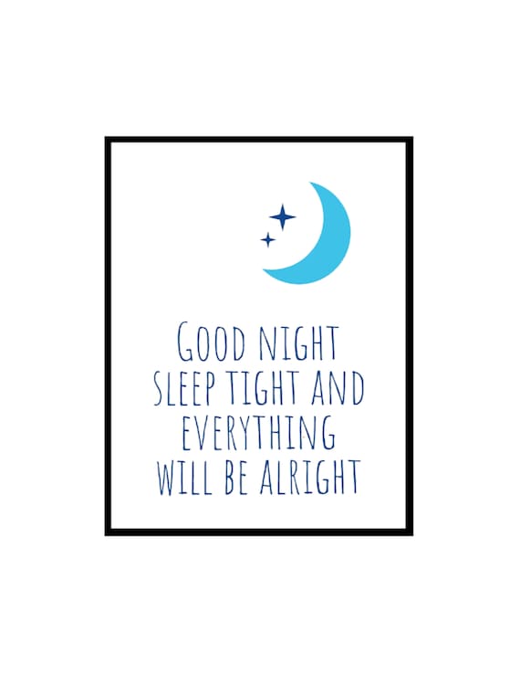 Good Night Sleep Tight Printable | Etsy