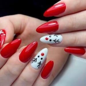 Rudolph-christmas Nails-press on Nails-luxury Nails-holiday Nails-xmas ...