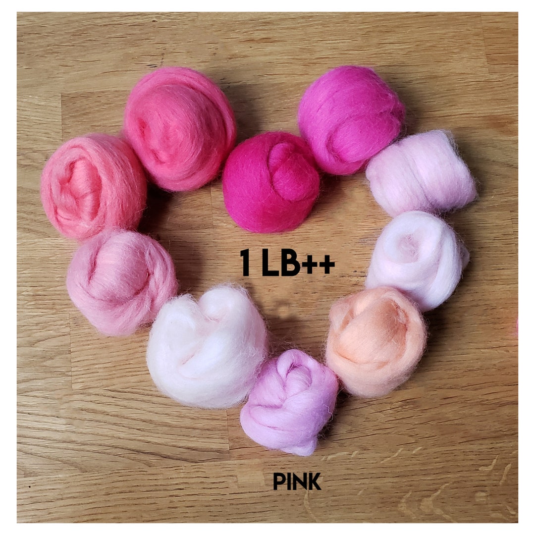 ROSA / 1 libra 100% Merino, Roving de lana gruesa, mantas gruesas de ...