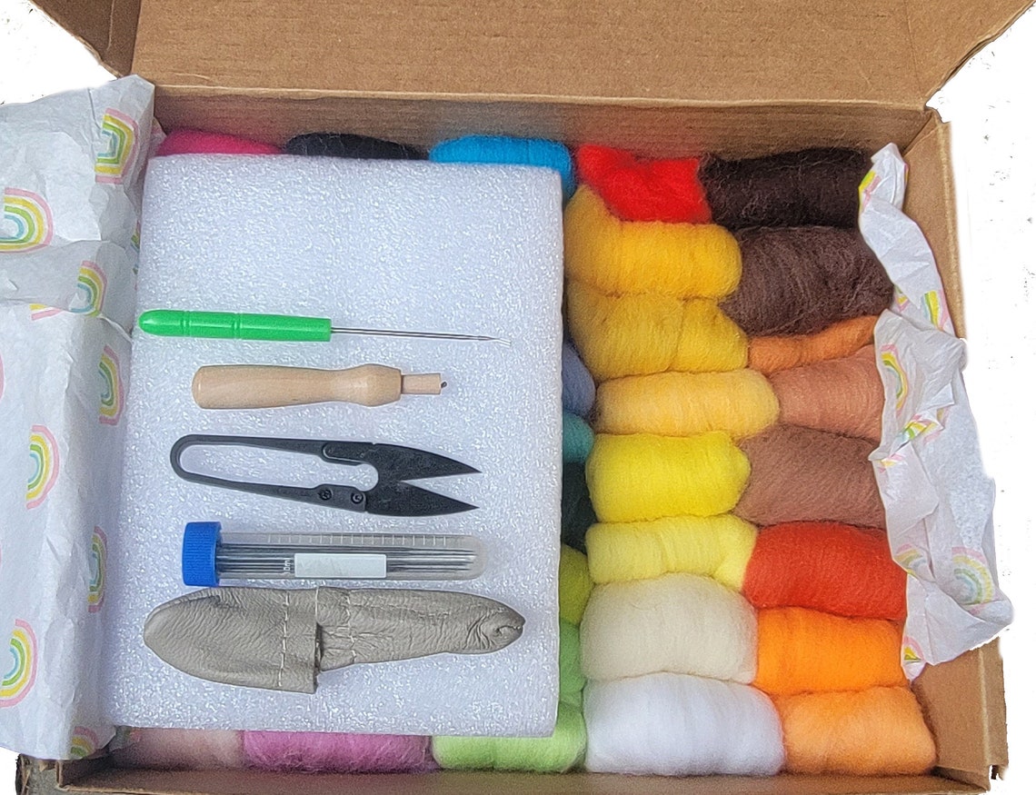 59 Piece Needle Felting Kit in 2 Sizes. Includes Everything You Need to ...