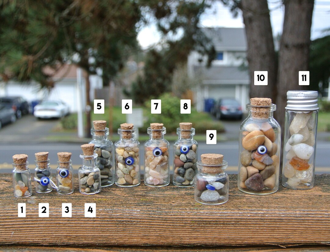 Mini Jar of Authentic Gemstones Confetti Agates Quartz, Citrine, and ...