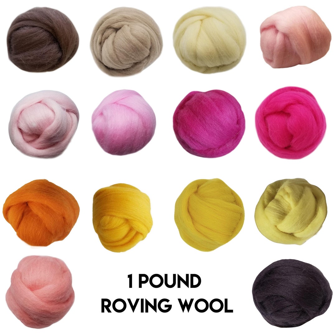 1 Lb 100% Merino, Chunky Wool Roving,arm Knitting Chunky Blankets, Wet ...