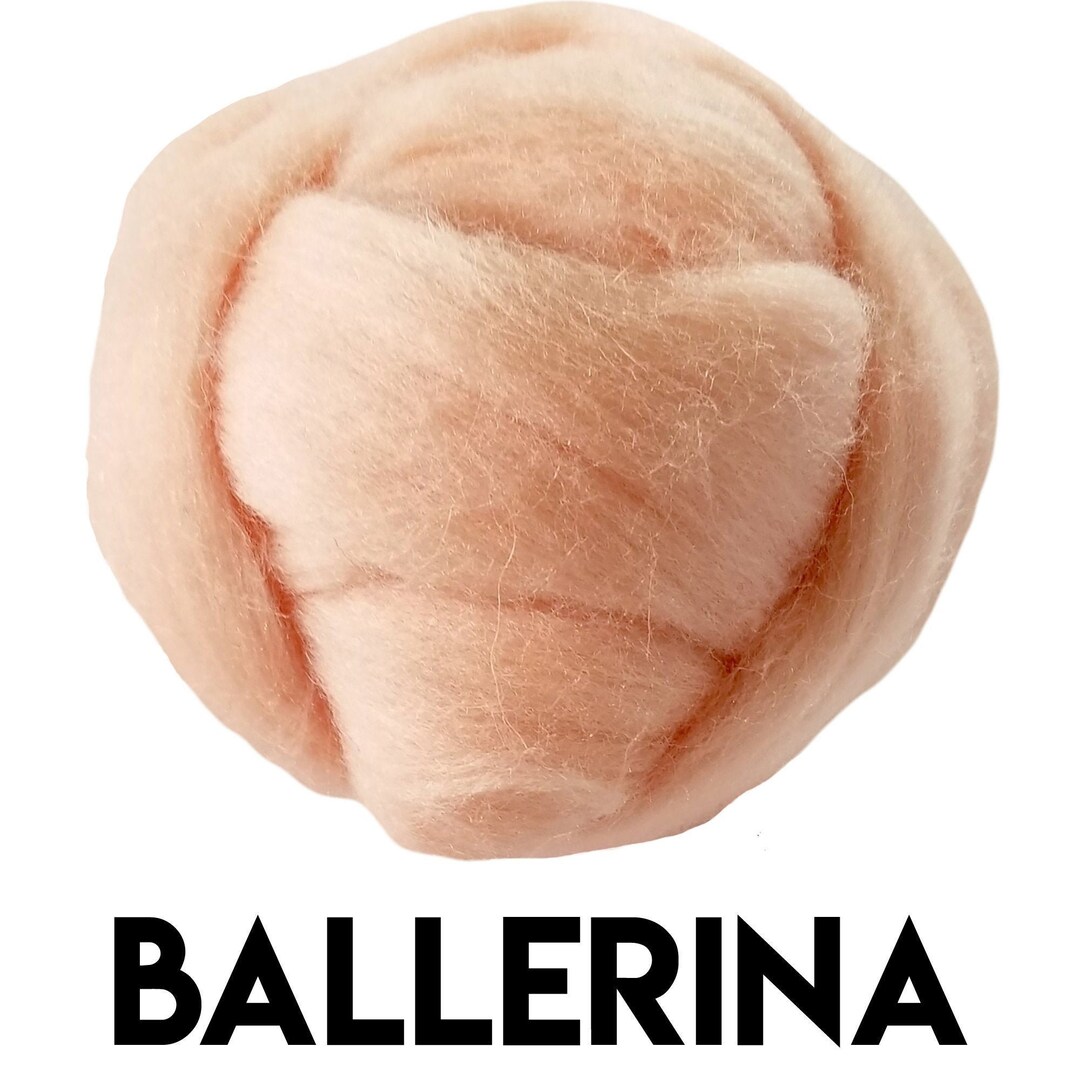 BALLERINA | Needle Felting Wool 100% Merino, Felting Wool Top, Wet ...