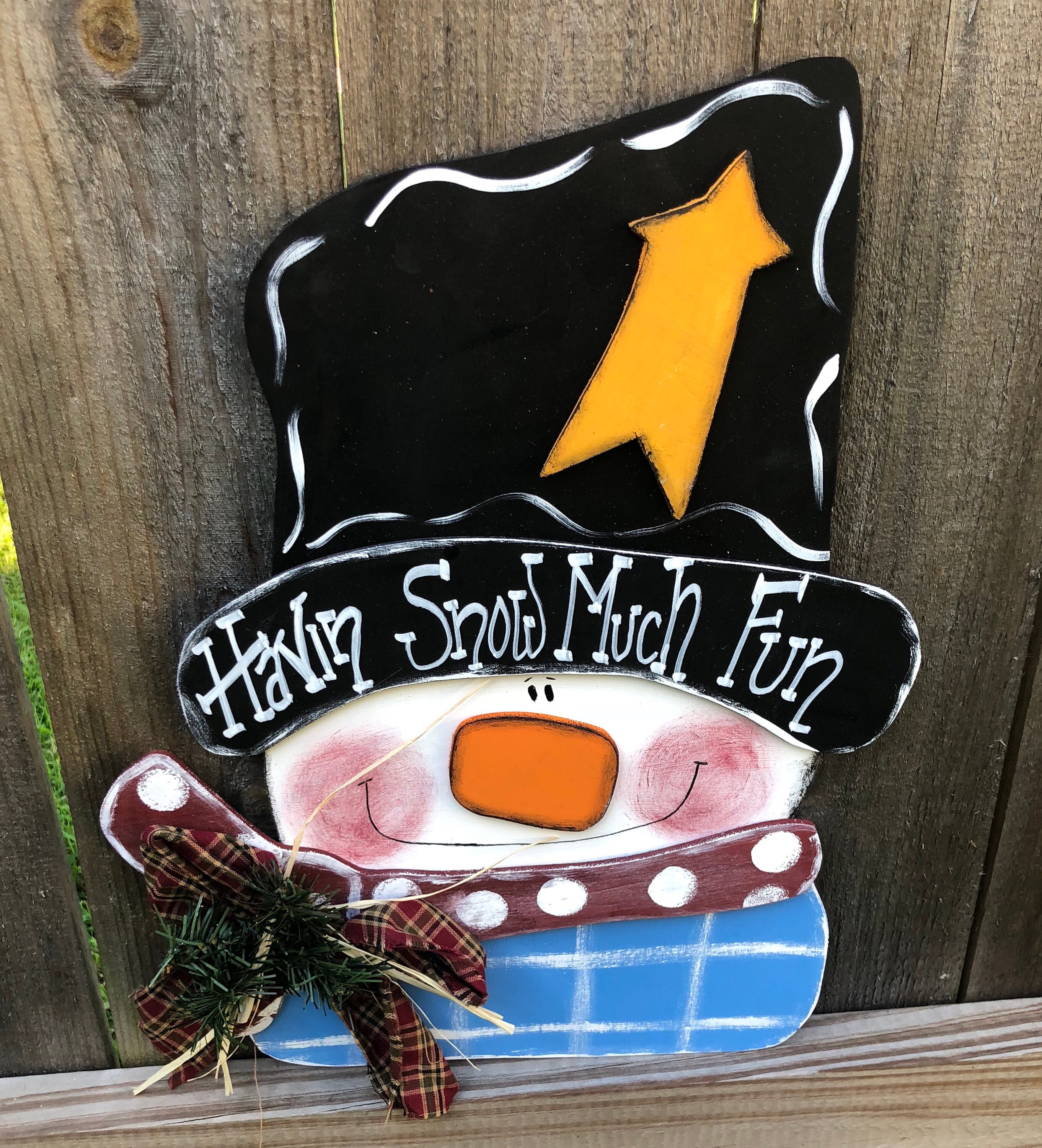 Havin Snow Much Fun Snowman Wreath Sign - Etsy