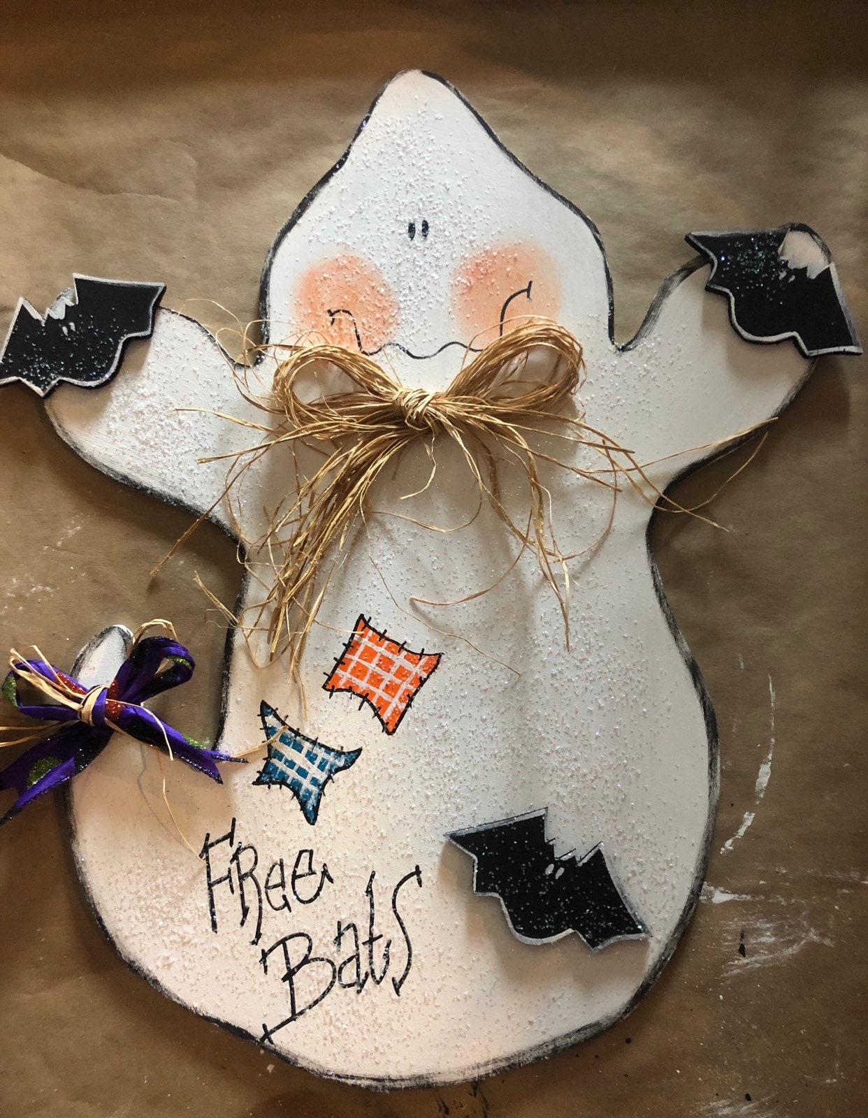 Free Bats Halloween Wreath Sign - Etsy