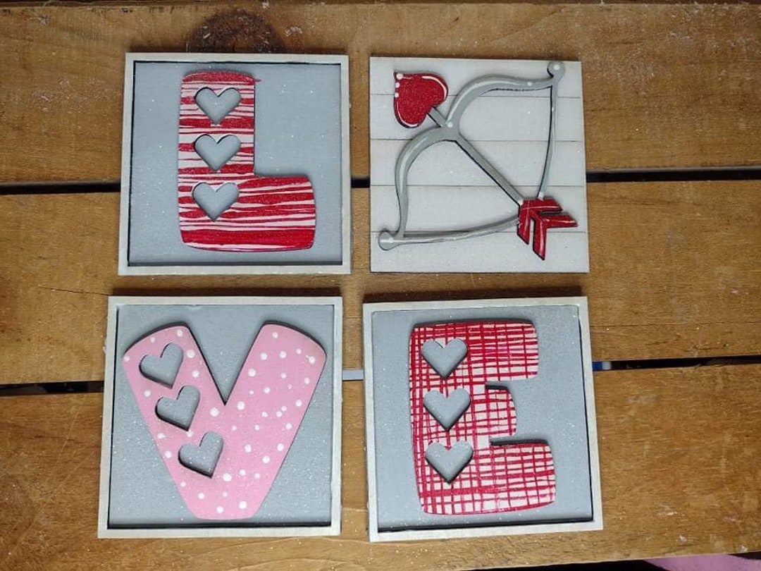 Love VALENTINE INTERCHANGABLE TILES - Etsy