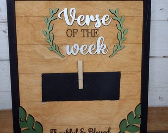 Verse of the Week Sign Bible Verse Sign Christian Wall Decor - Etsy