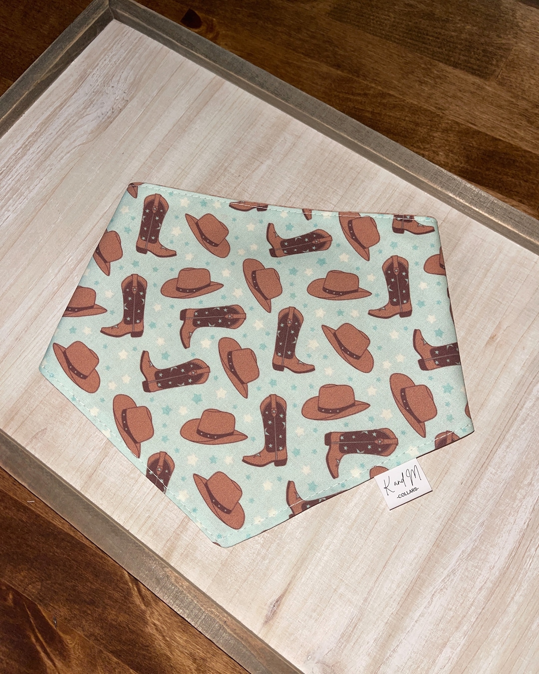 Cowboy Boots and Hat Snap on Bandana, Personalized Dog Bandana, Pet ...