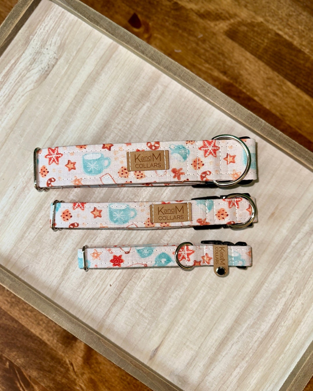 Watercolor Cookies and Milk Dog Collar, Martingale or Flat Collar ...