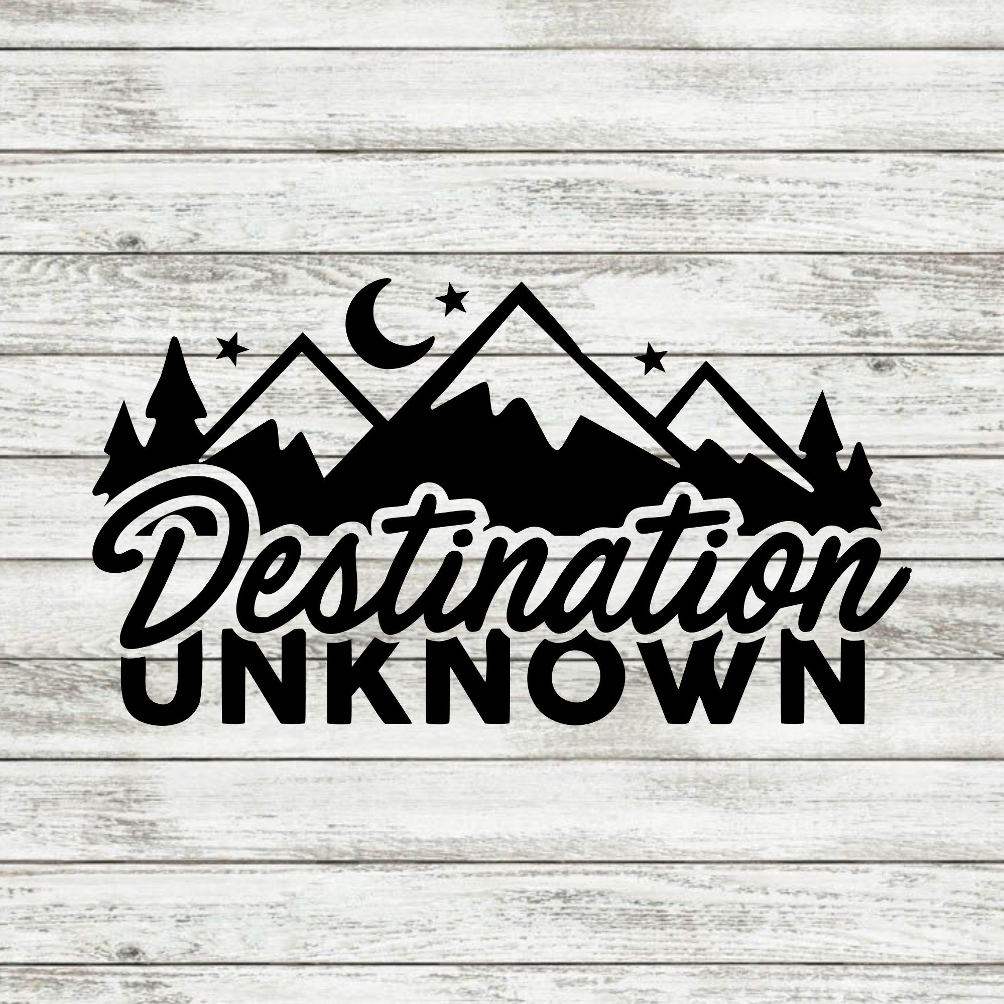 Destination Unknown Vinyl Decal/Sticker Window Decal | Etsy