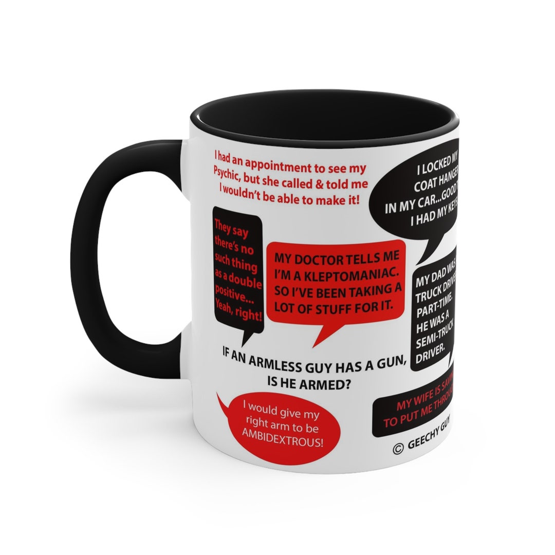 DAD JOKES MUG Red Geechy Guy 16 Original Jokes Cup Comedy Funny Gift - Etsy