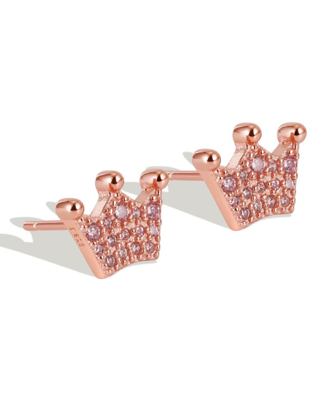Silver Crown Studs, Gold Crown Studs, Sparkly Studs With Crowns ...