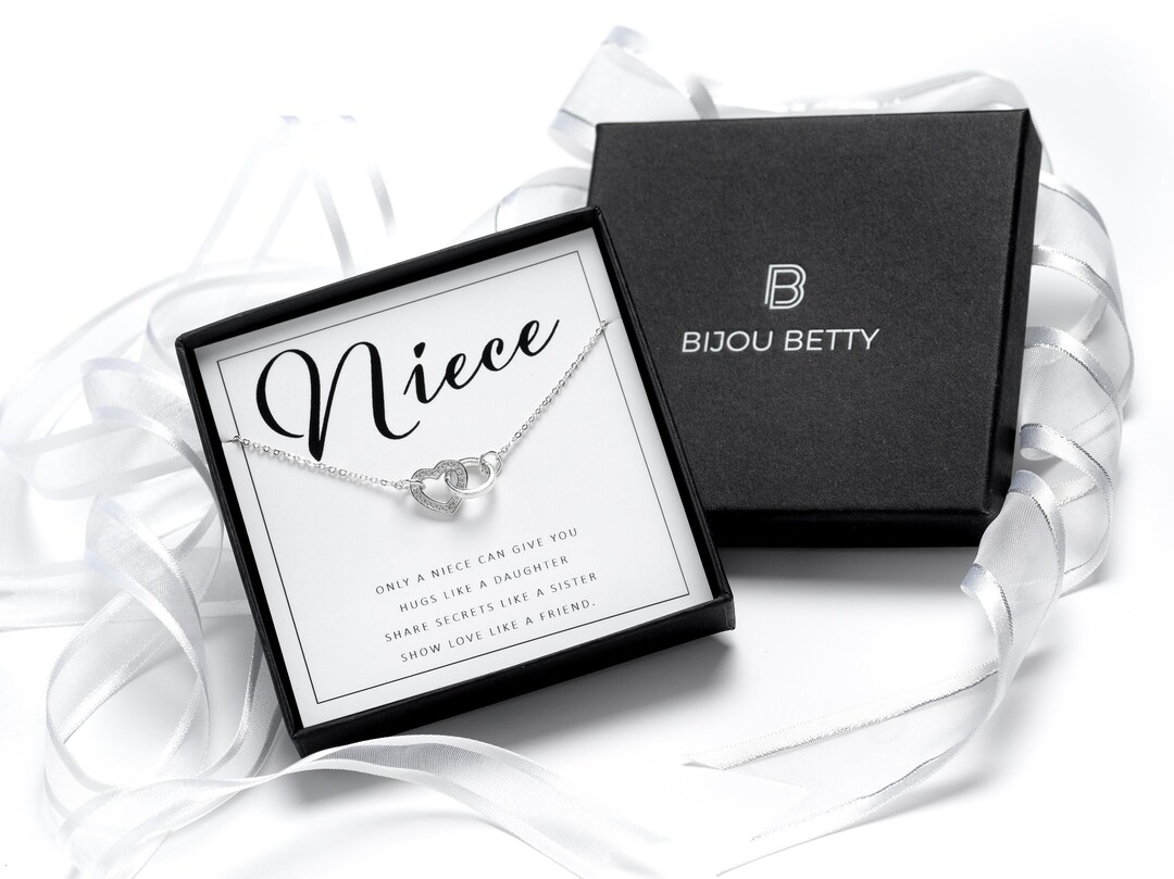 Niece Gift Sterling Silver Heart Necklace Birthday - Etsy