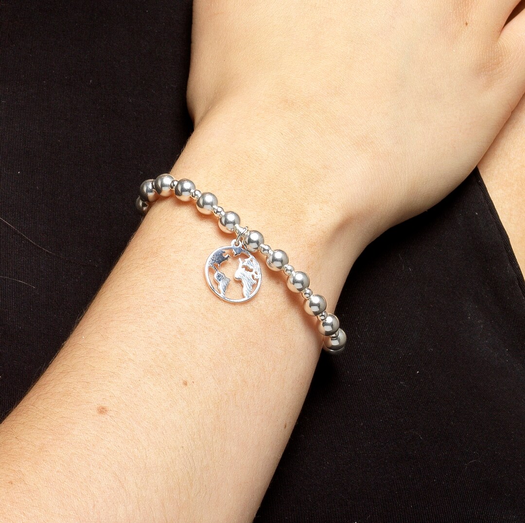 World Map Bracelet for Women World Map Jewellery Traveler - Etsy UK