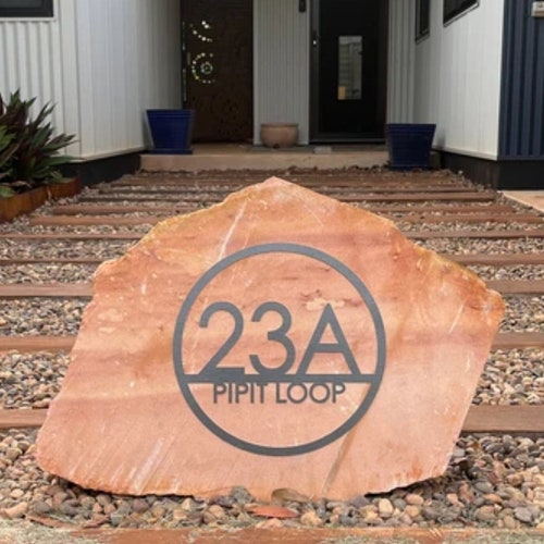 Round House Number Sign Street Address Sign Letterbox Sign - Etsy