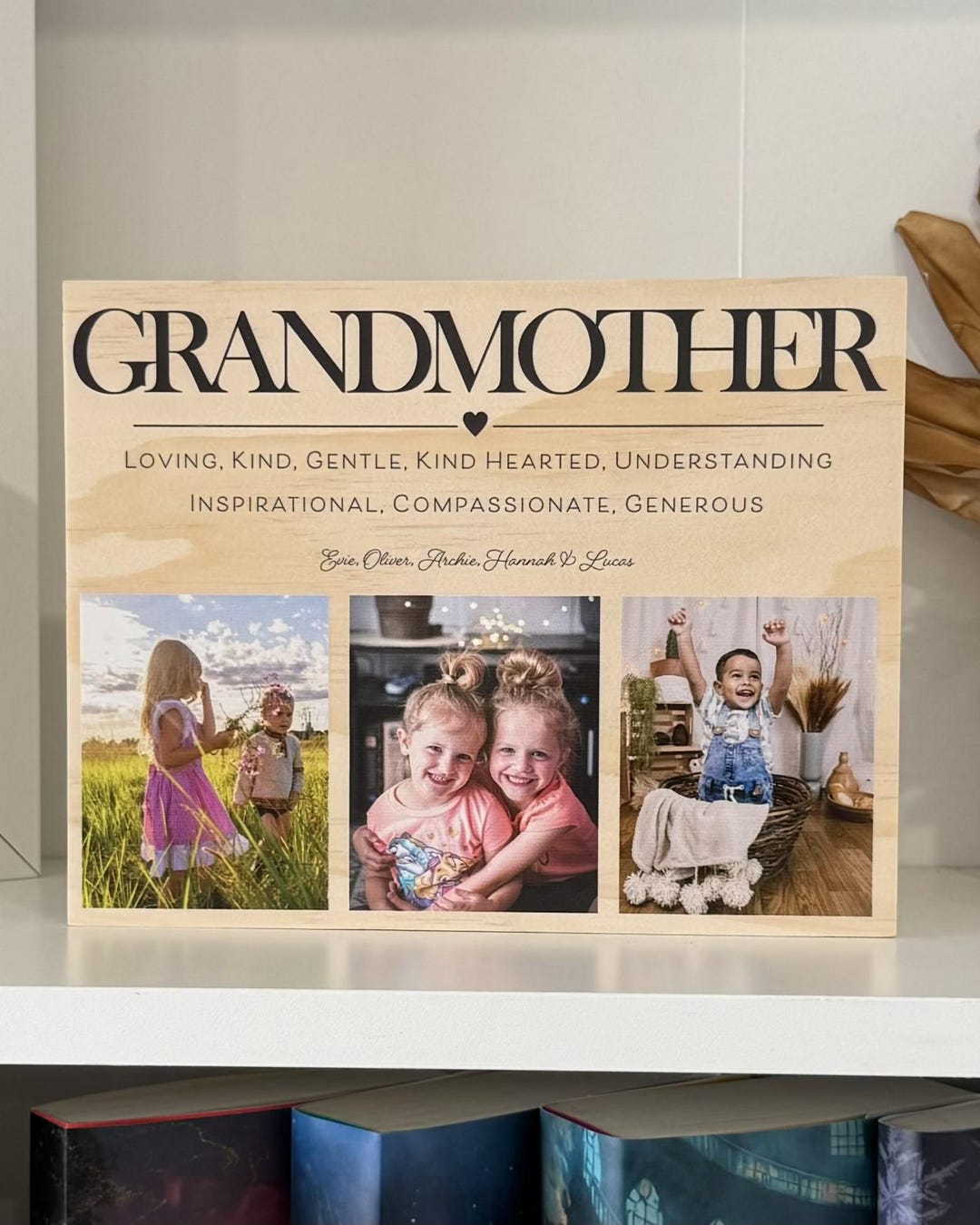 Three Photo Collage Block - Wooden Photo Block, Mother's Day Gifts ...