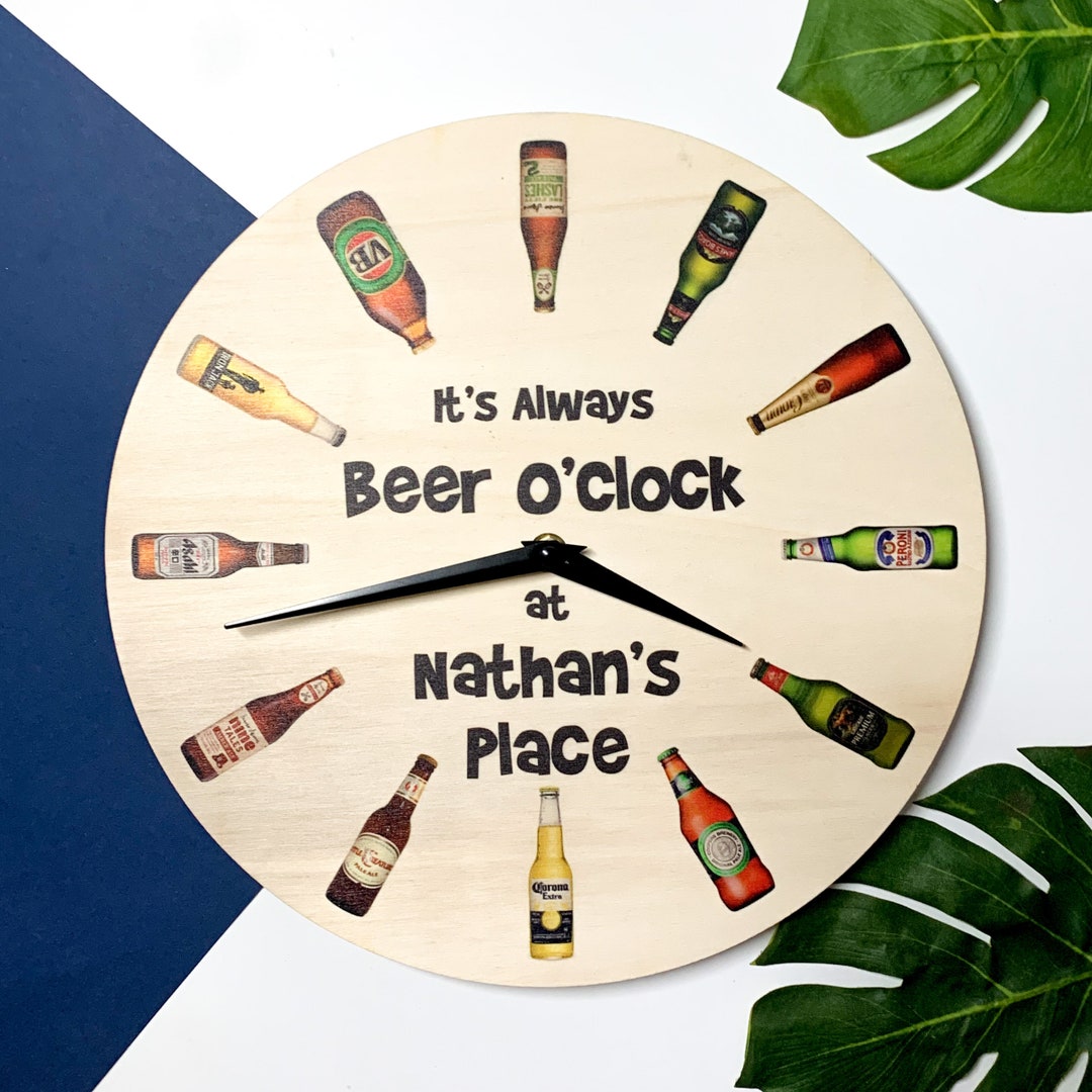 Personalised Beer Clock - Etsy Australia