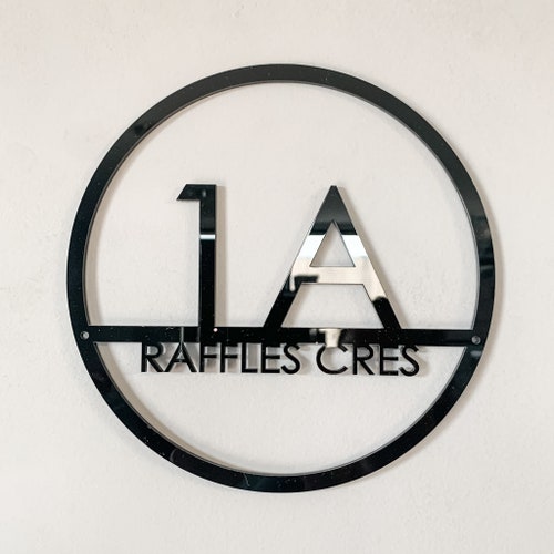 Round House Number Sign Street Address Sign Letterbox Sign | Etsy