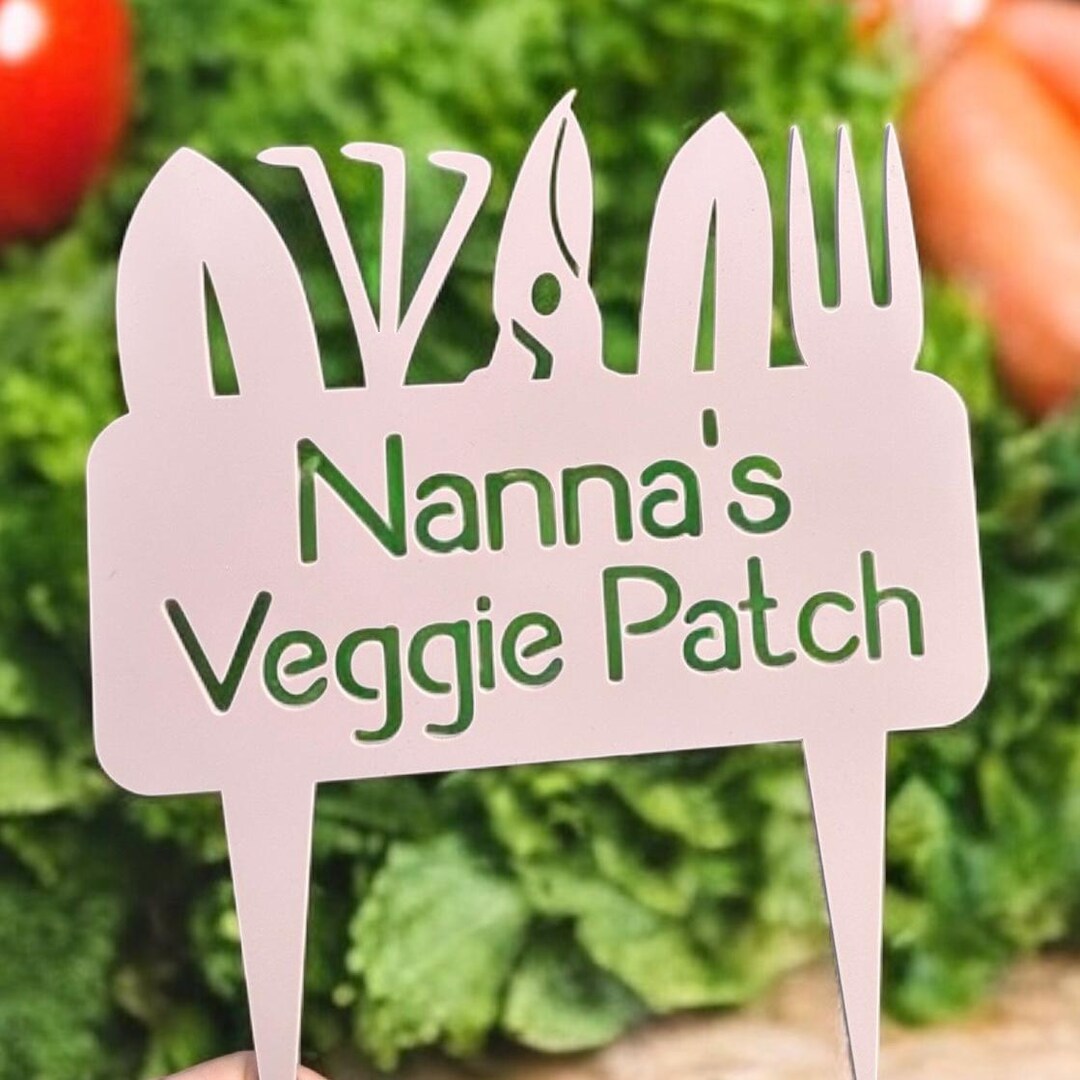 Veggie Patch Sign, Custom Garden Sign, Personalised Fence Garden Sign ...
