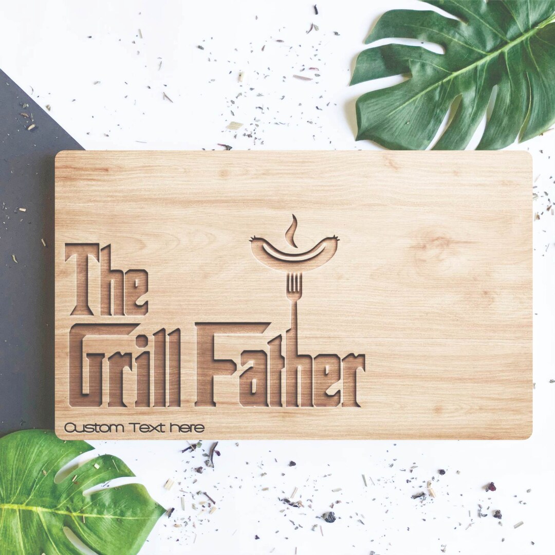The Grill Father Engraved Board - Etsy