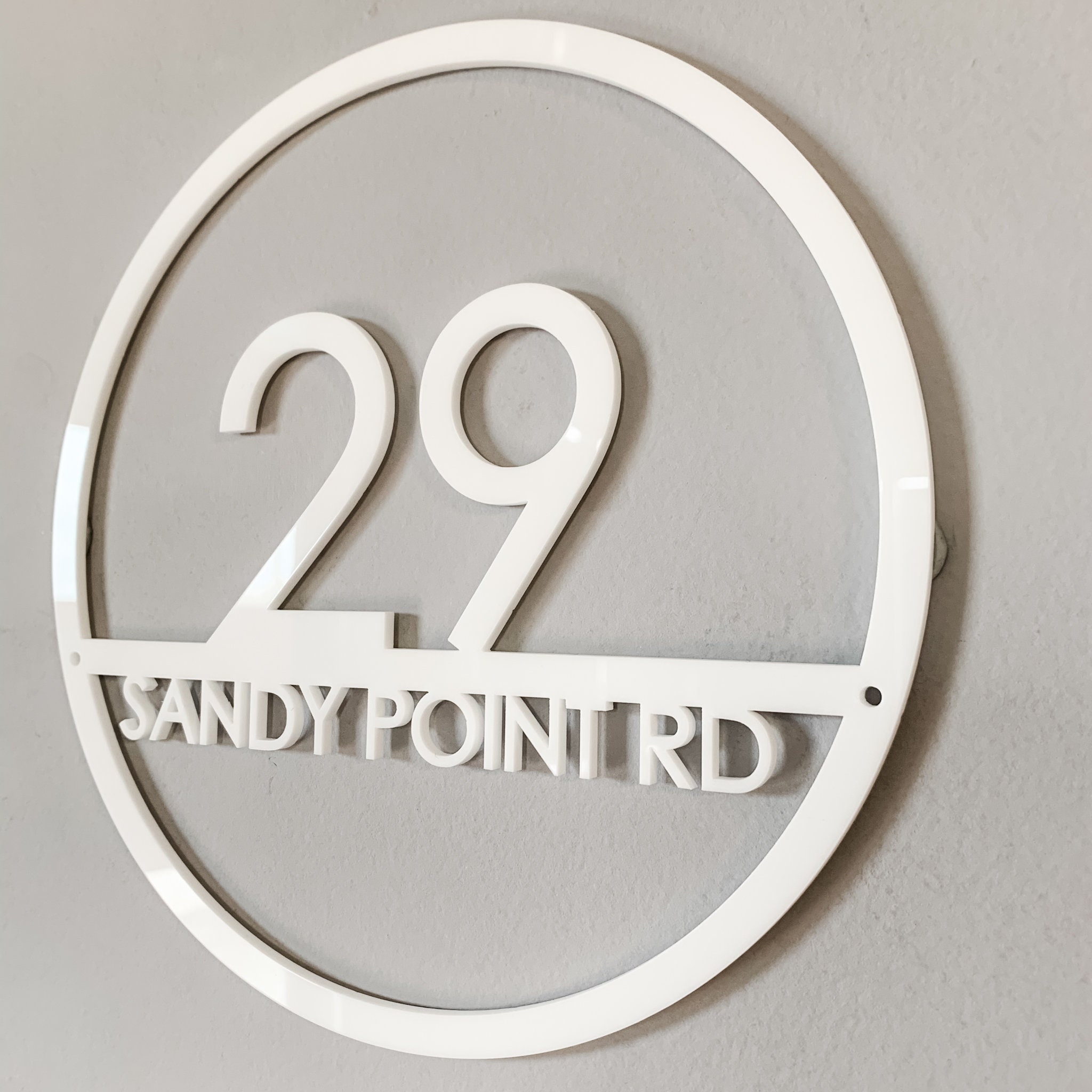 Round House Number Sign, Street Address Sign, Letterbox Sign, Custom ...