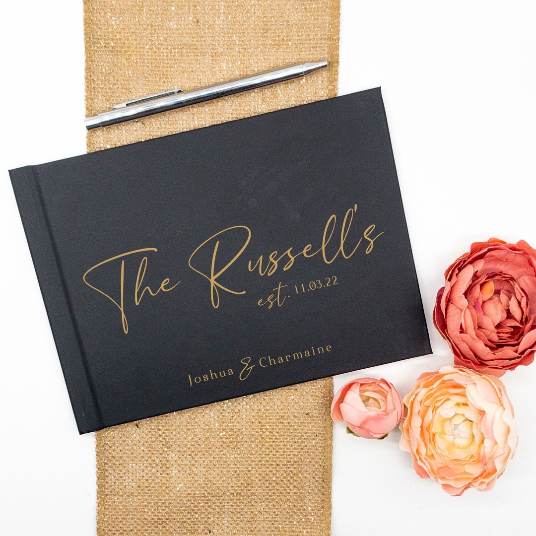 Wedding Guest Book - Est. Date - Etsy Australia