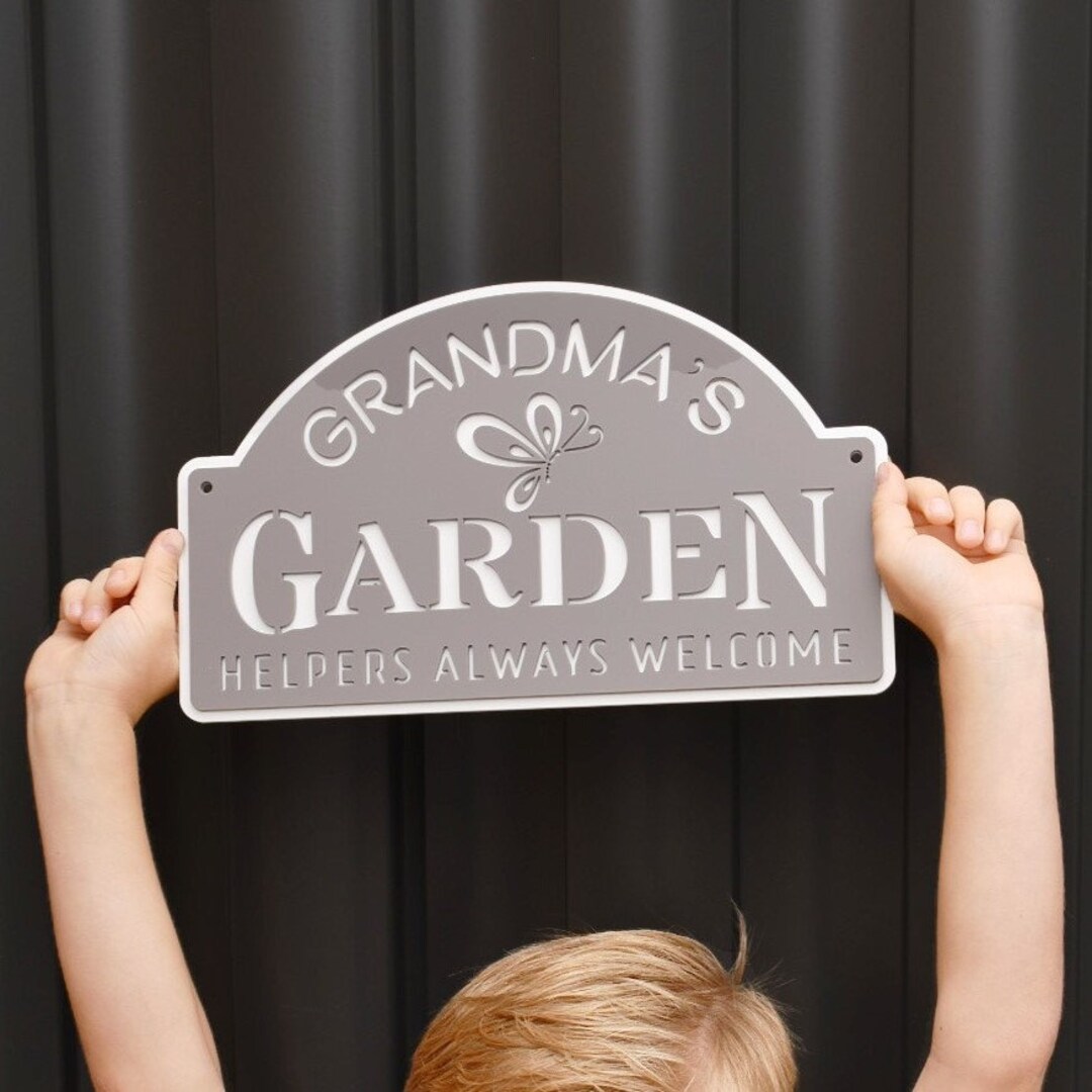 Custom Garden Sign, Helpers Always Welcome Personalised Garden Sign ...