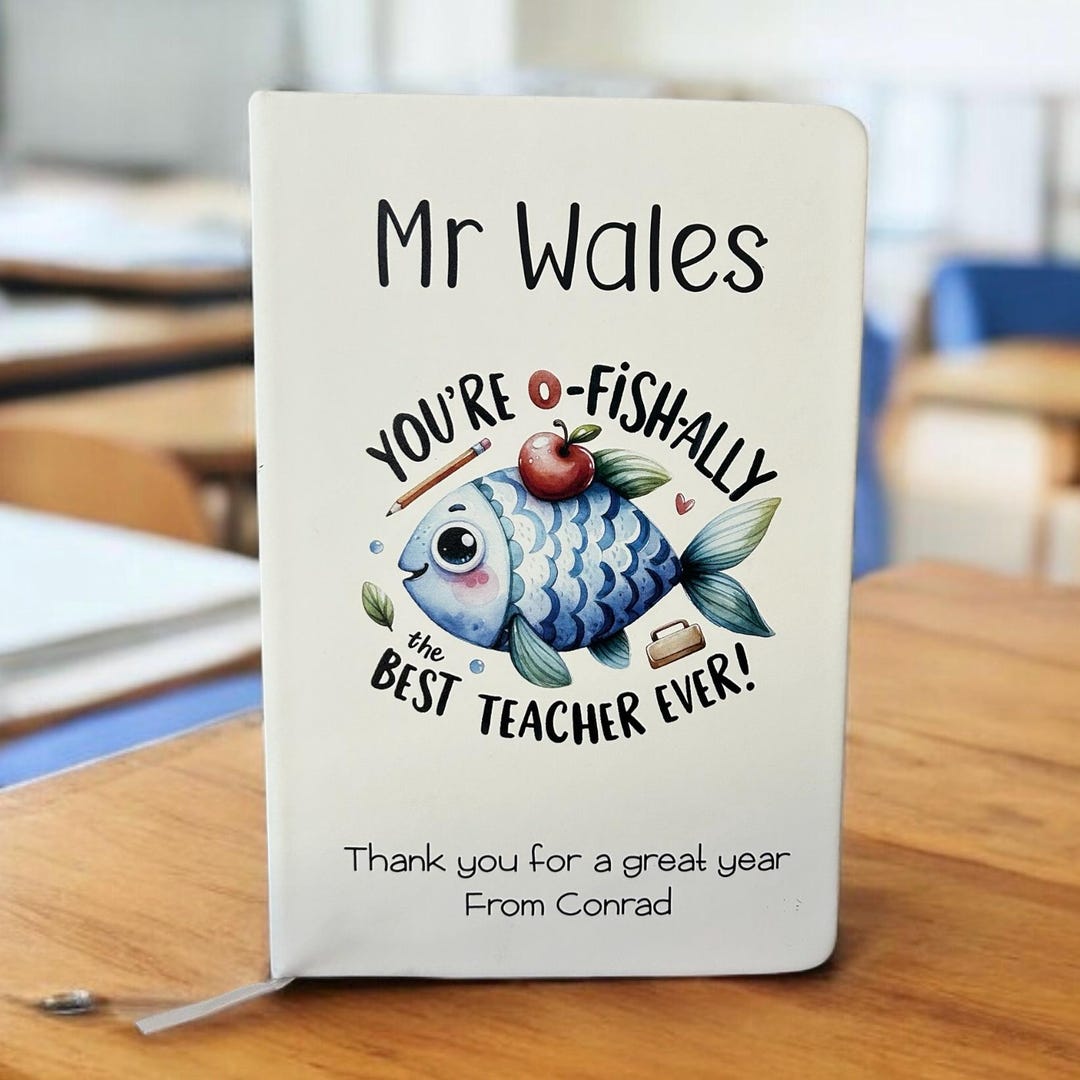O-fish-ally the Best Custom Note Book, Teachers Custom Notebook, Unique ...