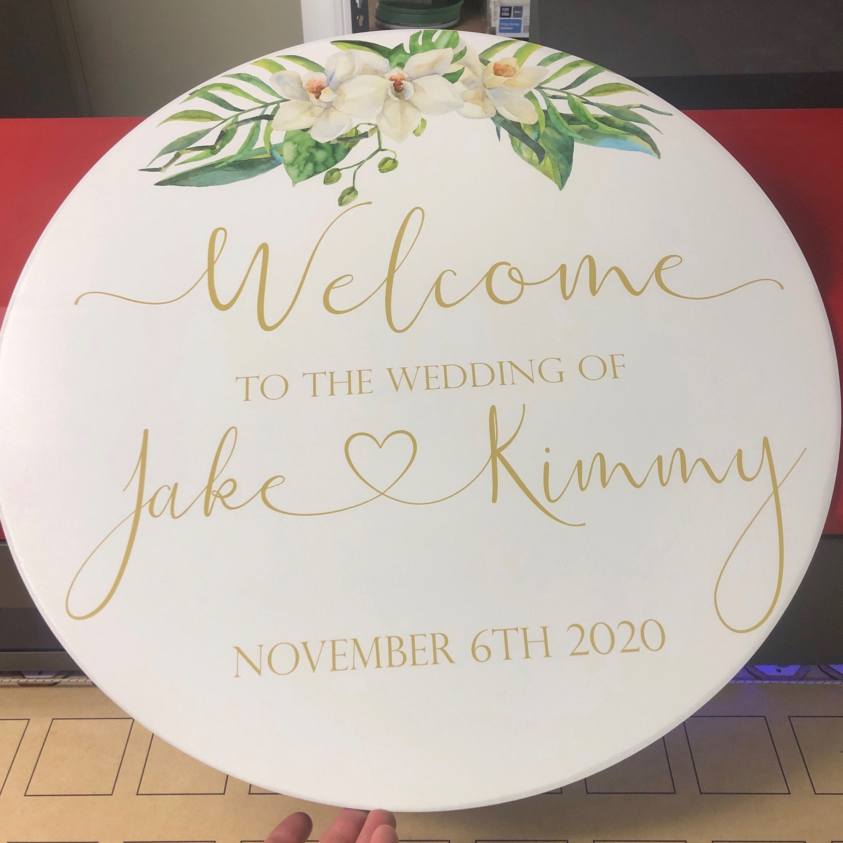 Custom Round Welcome Sign | Etsy