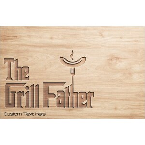The Grill Father Engraved Board - Etsy