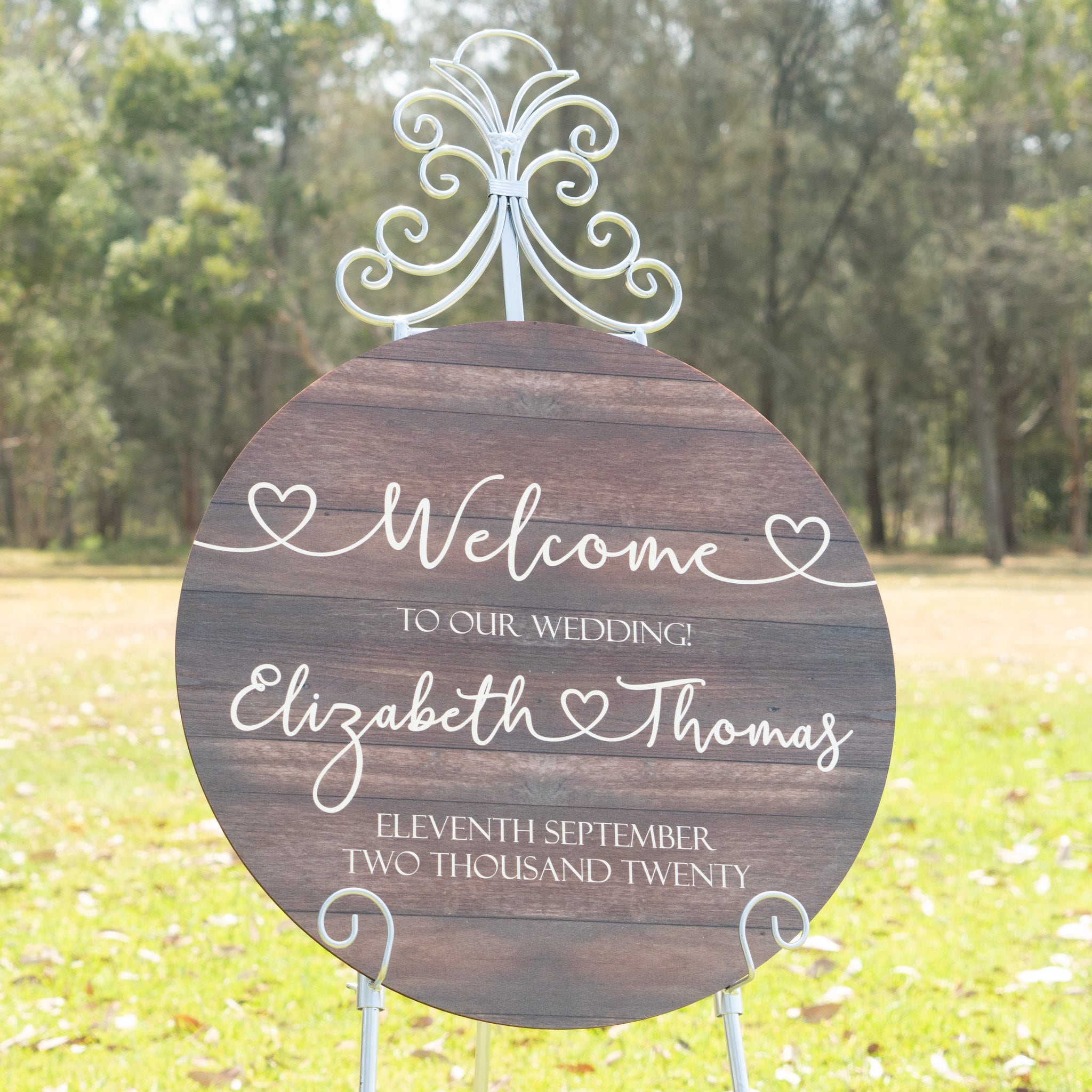 Custom Round Welcome Sign | Etsy