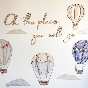 Places You Will Go Laser Cut Sign / Kids Bedroom Sign / Wooden Wall ...