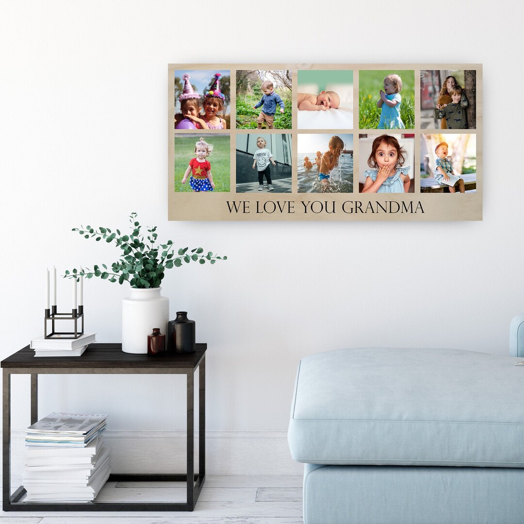 Custom Long Printed Photo Collage Photo Printed on Wood - Etsy