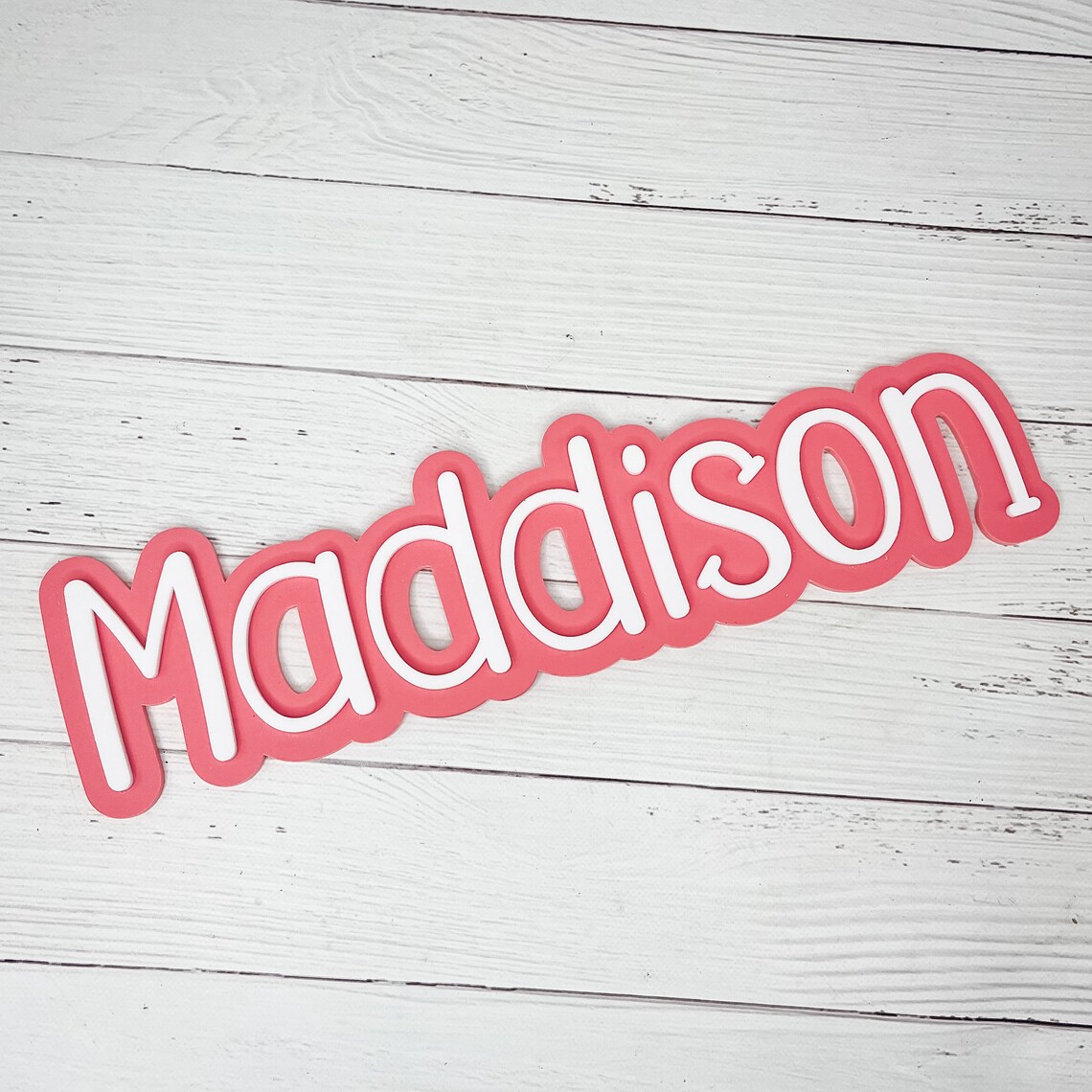 Personalised Laser Cut Double Layer Name Sign / Kids Name Sign / Wooden ...