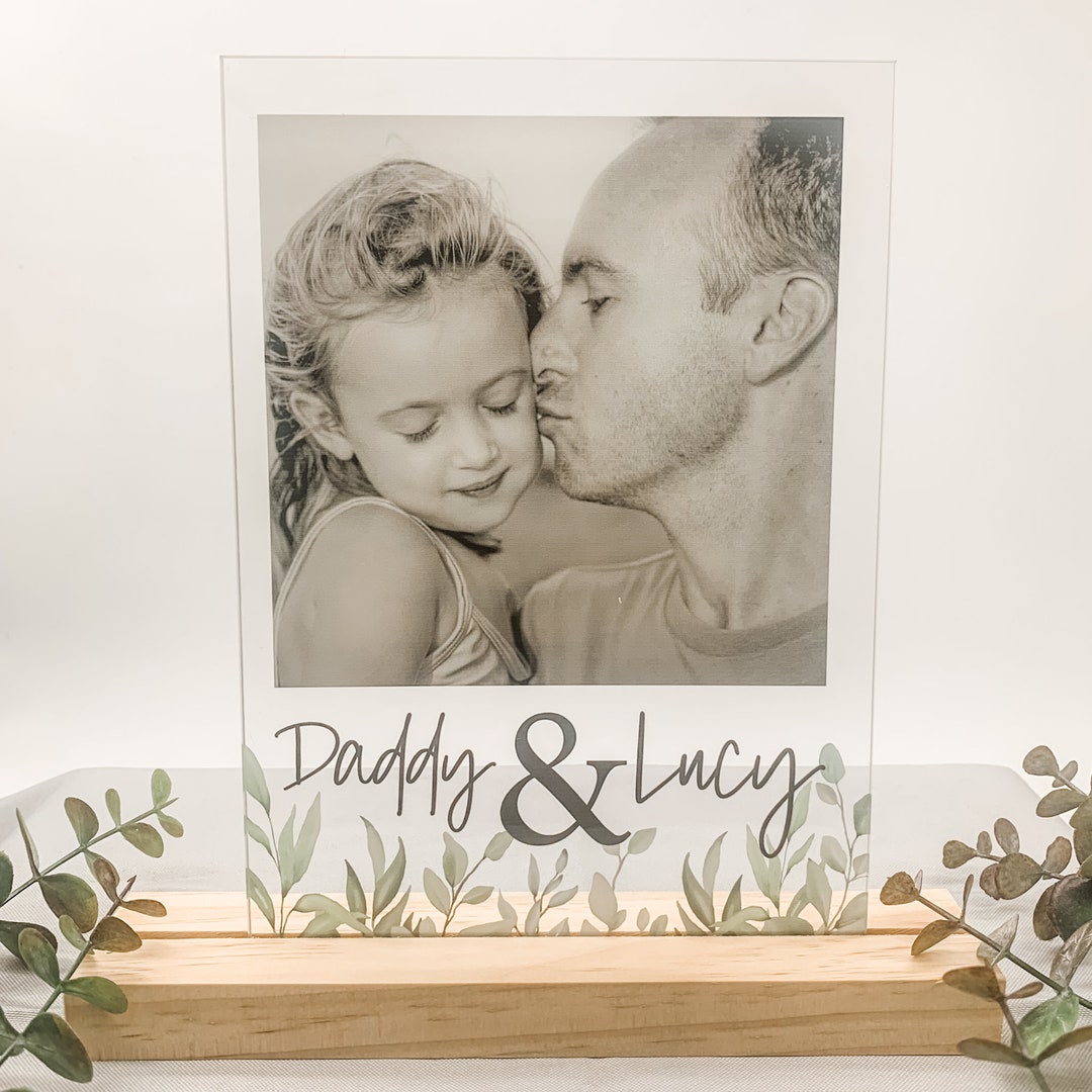 Bonus Dad Freestanding Clear Acrylic Sign Personalised Desk - Etsy