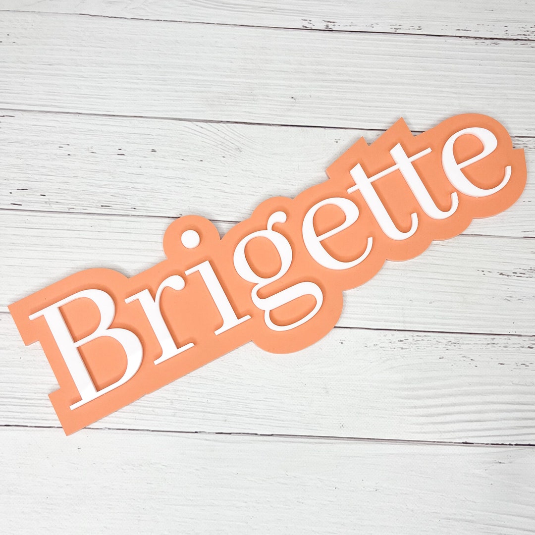 Personalised Double Layer Cut Name Sign / Kids Name Sign / Wooden Wall ...