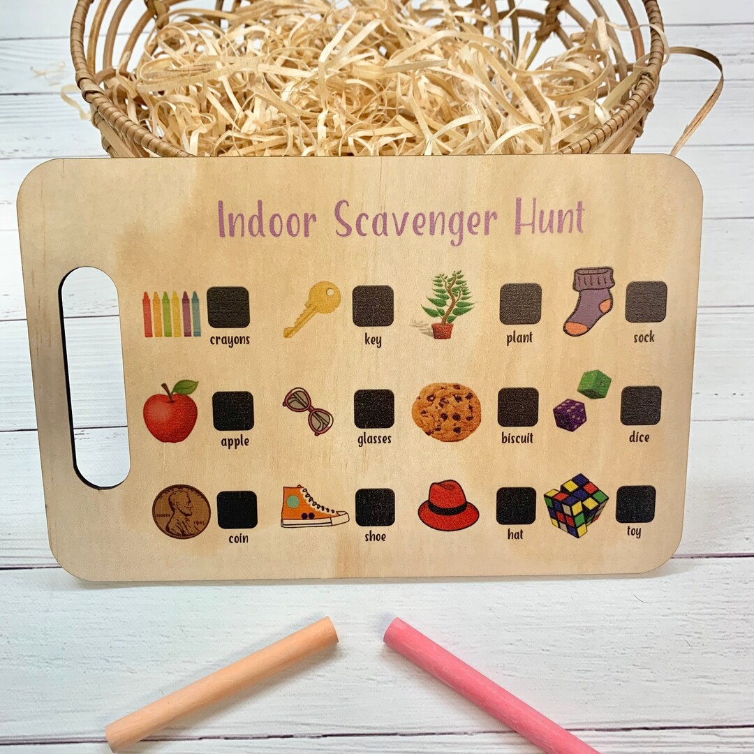Indoor Scavenger Hunt Board | Montessori Learning | Educational Game ...