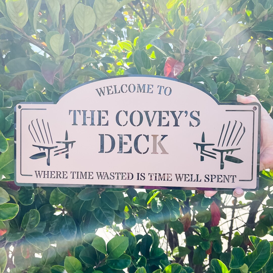 Custom Deck or Verandah Sign, 3D Garden Sign | Personalised Garden Sign ...