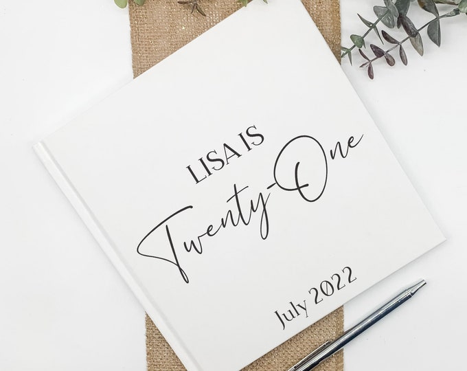 Birthday Guest Book, 21st Guest Book, 30th, 40th, 50th, Any Year ...