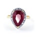 14k Solid Gold Ruby & Diamond Ring - Etsy