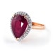 14k Solid Gold Ruby & Diamond Ring - Etsy