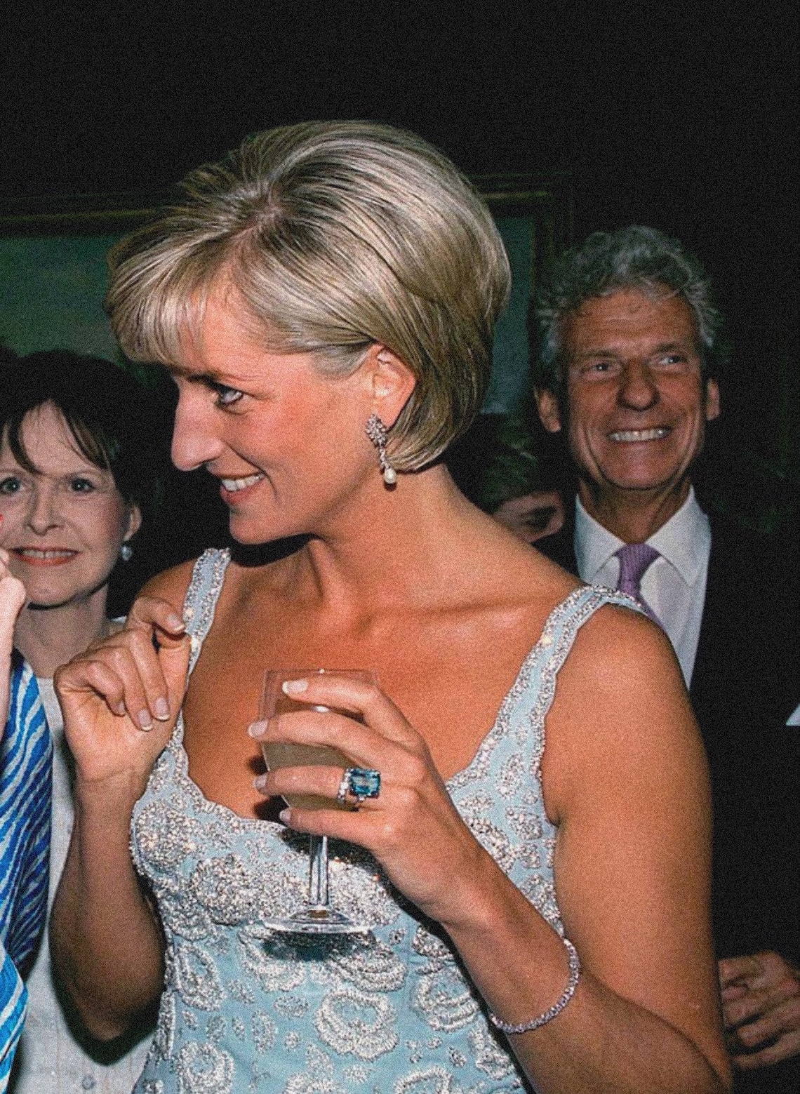 Princess Diana Iconic Ring/ Blue Topaz 14k Gold Ring/ Engagement Ring ...