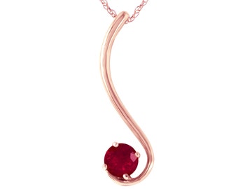 Princess Cut Ruby Necklace Ruby Pendant Solid Gold Ruby Necklace ...