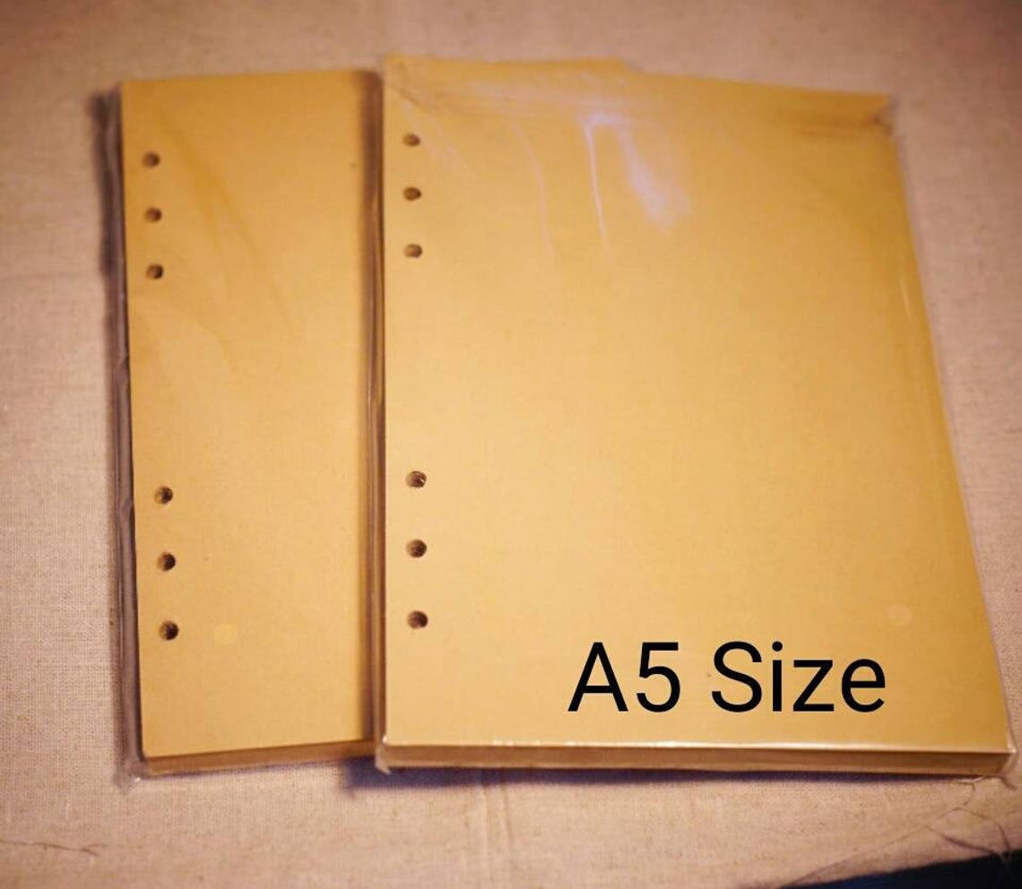 A5 Size Kraft Paper Blank PRINTED Planner Inserts Kikki K - Etsy