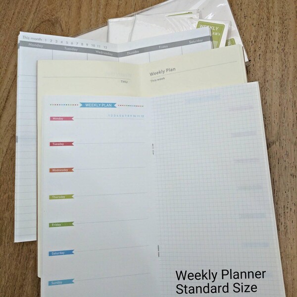 Midori Weekly Refill - Etsy