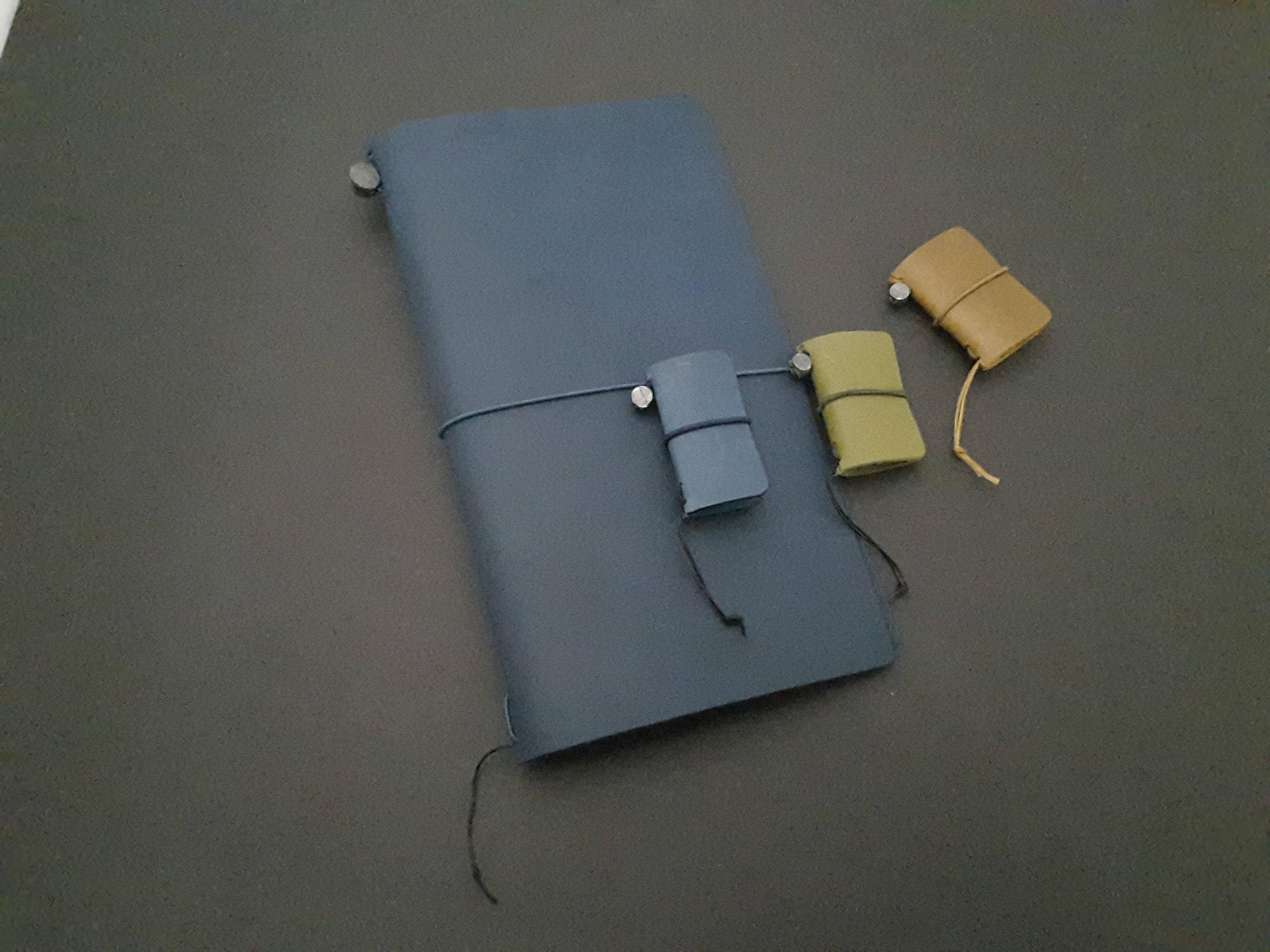 Mini Size Travelers Notebook Genuine Leather Refillable Journal Asian ...