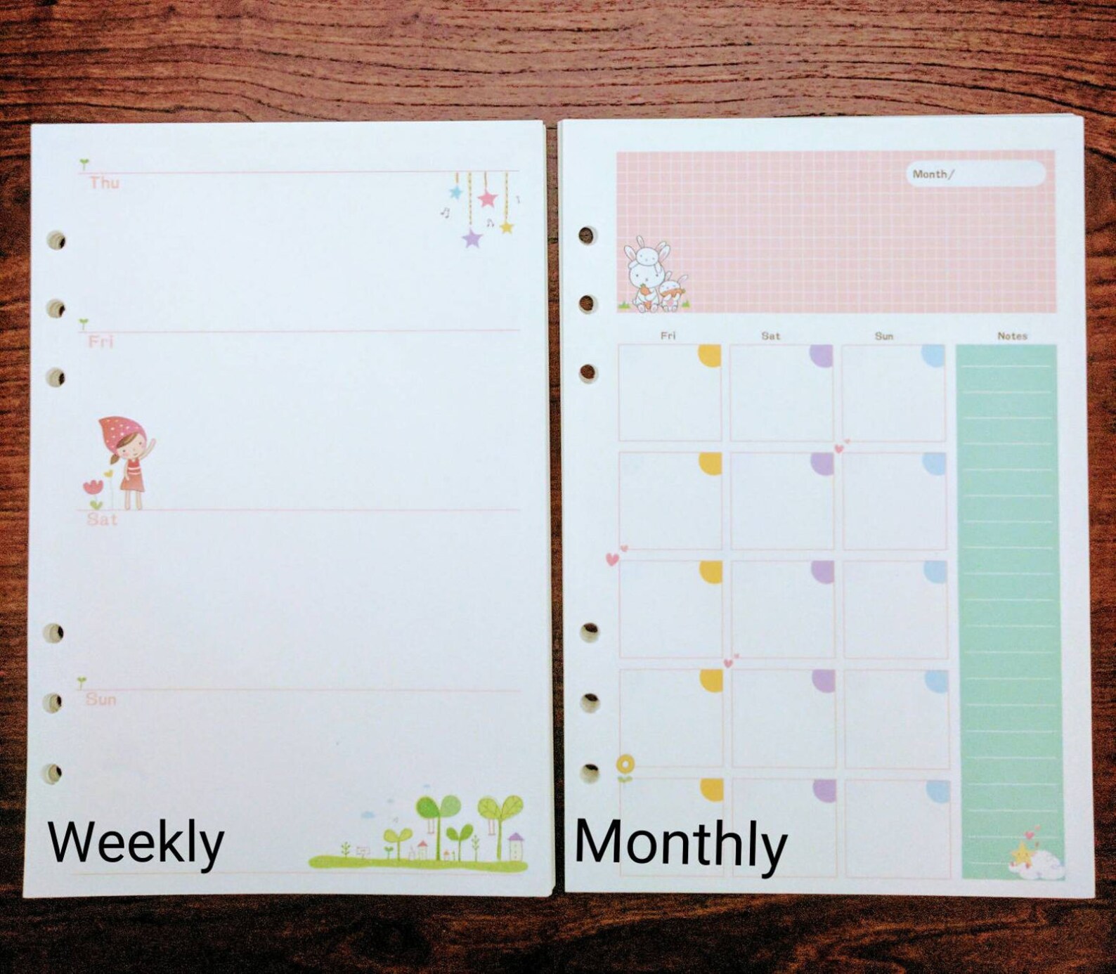 A5 PRINTED Planner Inserts A5 Planner Printed Inserts 30-32 | Etsy