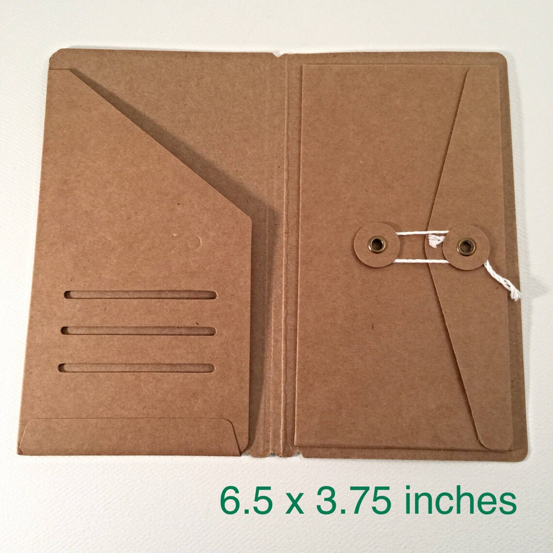 Personal Size Kraft File Folder With Envelope Insert for | Etsy