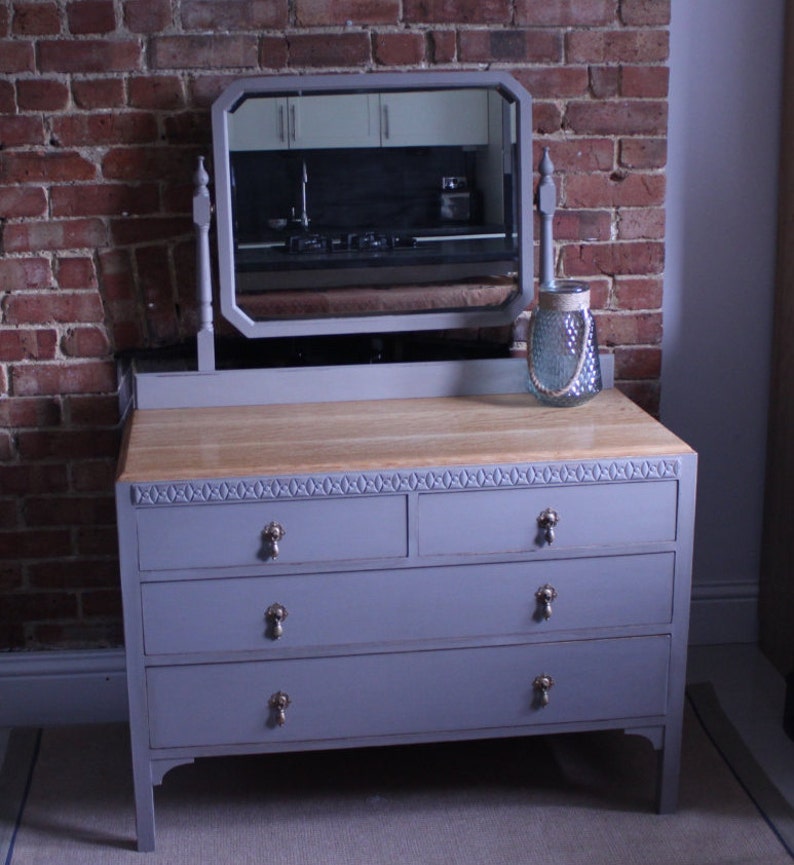 NOW SOLD Vintage Dressing Chest With Large Swivel Mirror - Etsy
